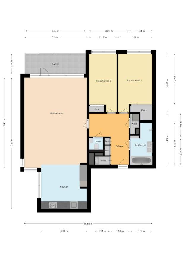 100 M² Apartment ∙ 2 Bedrooms ∙ 2 Guests - Amstelveen