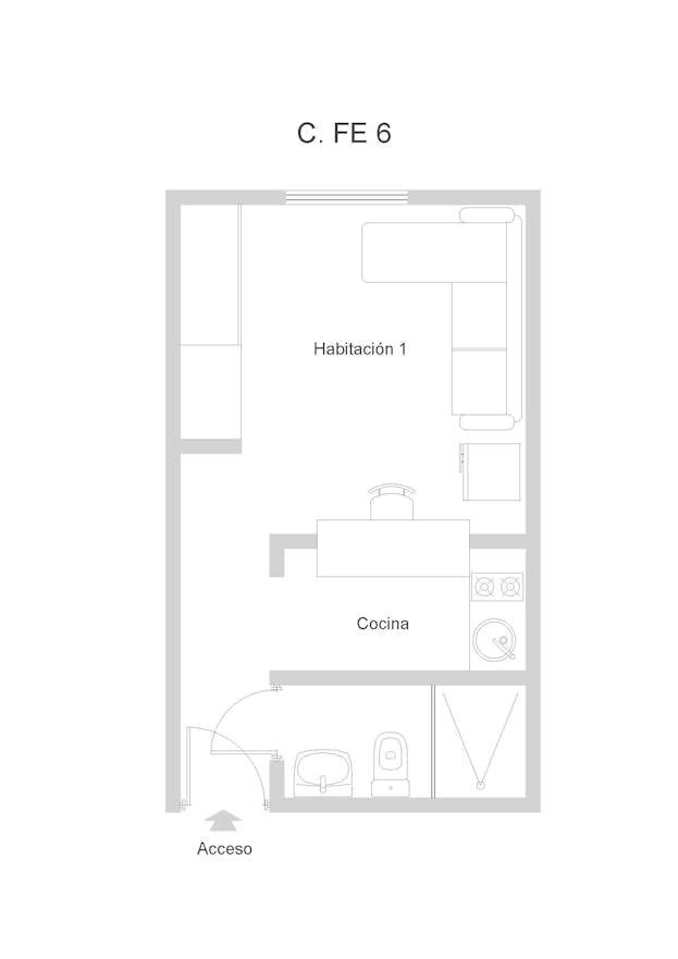 20 M² Apartamento ∙ 2 Huéspedes - Getafe