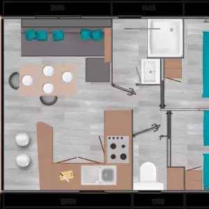 27 M² Camping ∙ 2 Chambres ∙ 4 Personnes - Pont-l'Abbé